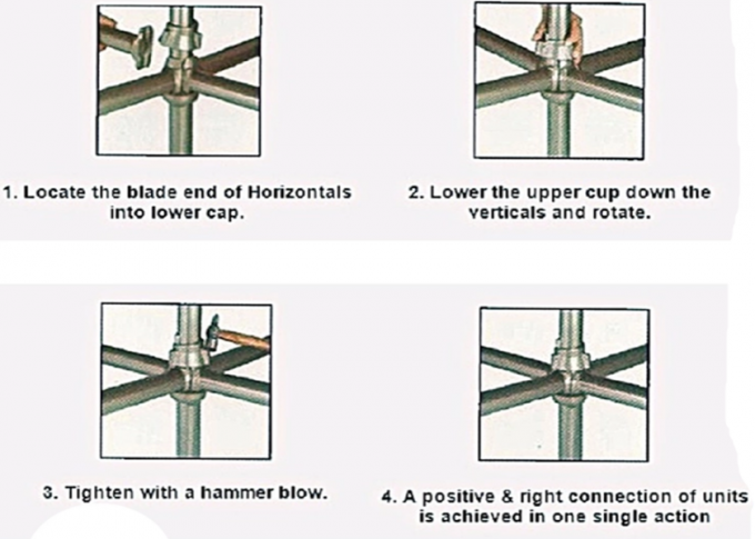 Durable Cuplock Scaffolding System Cuplock Shuttering System High Strength